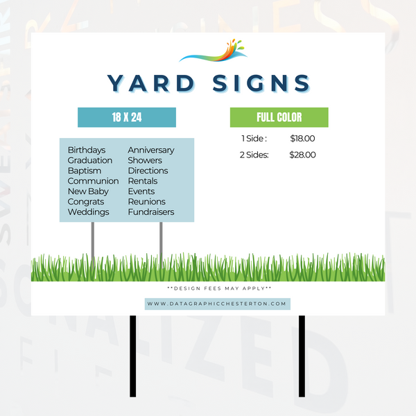 Yard Signs - Single Sided – Datagraphic